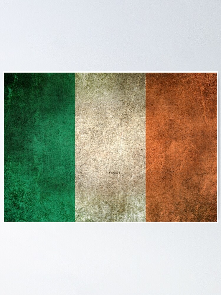 "Old and Worn Distressed Vintage Flag of Ireland" Poster for Sale by ...
