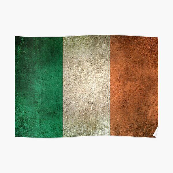 "Old and Worn Distressed Vintage Flag of Ireland" Poster for Sale by ...