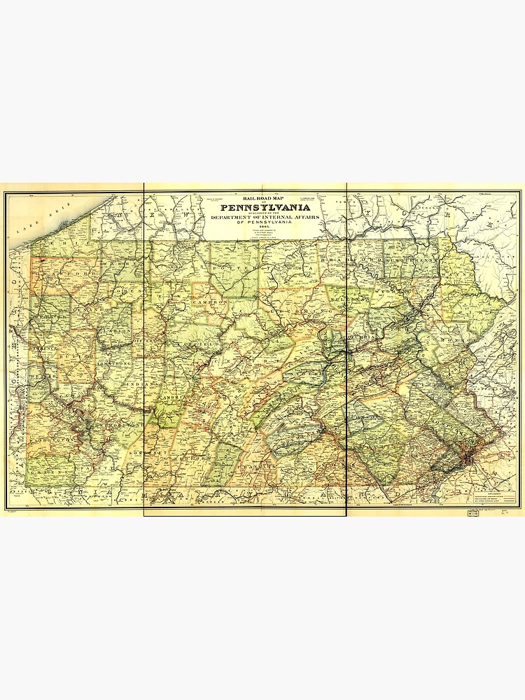 "Railroad Map of Pennsylvania (1895)" Poster by allhistory | Redbubble