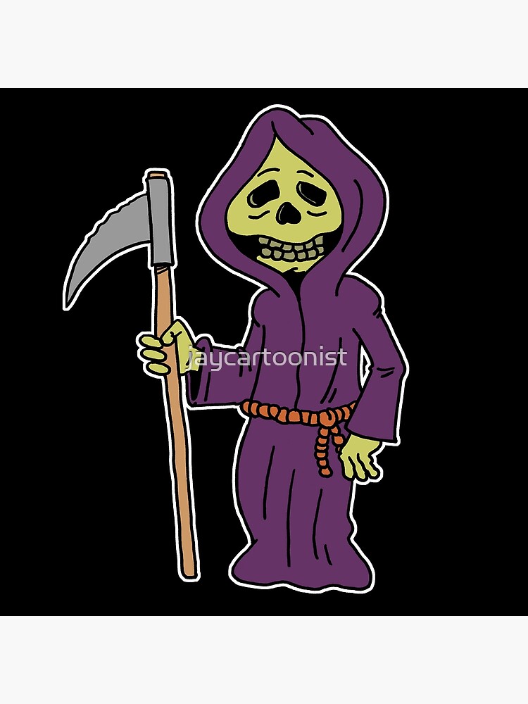 "Grim Reaper Death Cartoon " Poster for Sale by jaycartoonist | Redbubble