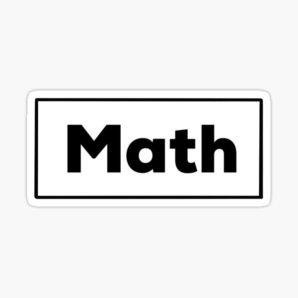 "Math - Folder/Binder Sticker" Sticker by RT-Lettering | Redbubble