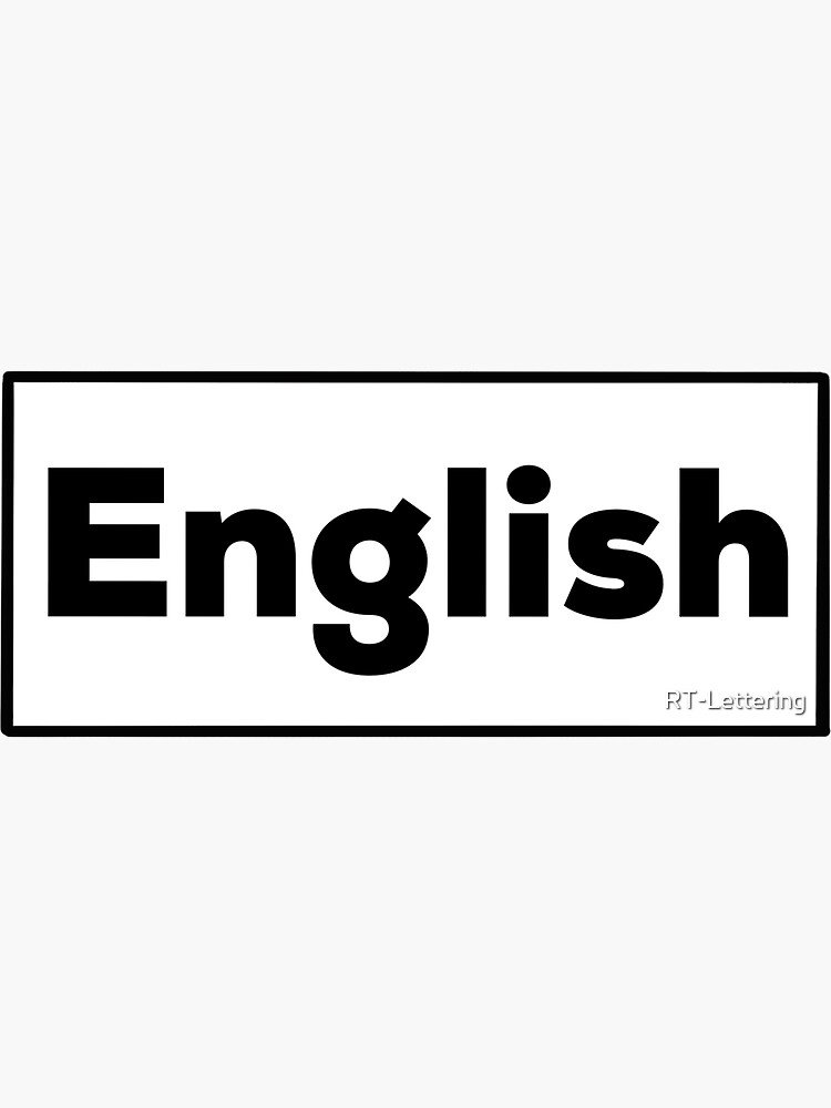 "English - Folder/Binder Sticker " Sticker by RT-Lettering | Redbubble