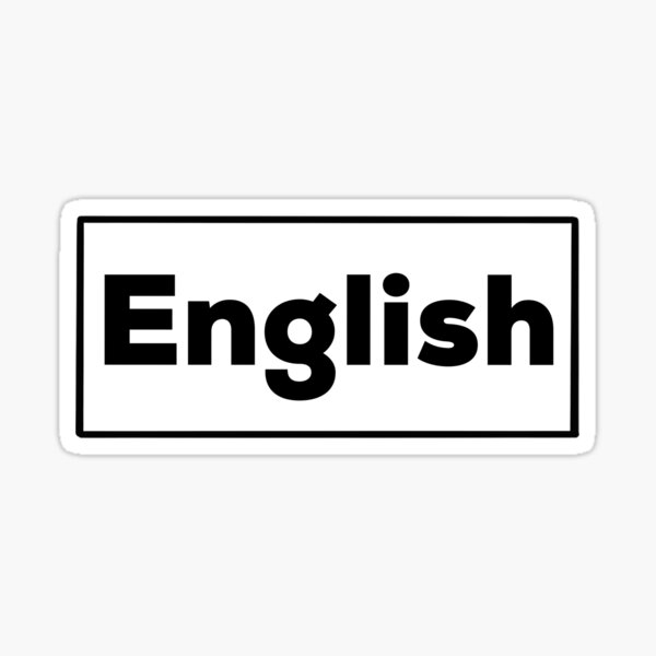 "English - Folder/Binder Sticker " Sticker by RT-Lettering | Redbubble