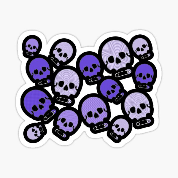 "Purple Skulls" Sticker for Sale by ShorelineSally | Redbubble