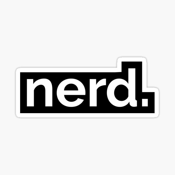 "Nerd text | School Designs" Sticker for Sale by Teodor-T | Redbubble