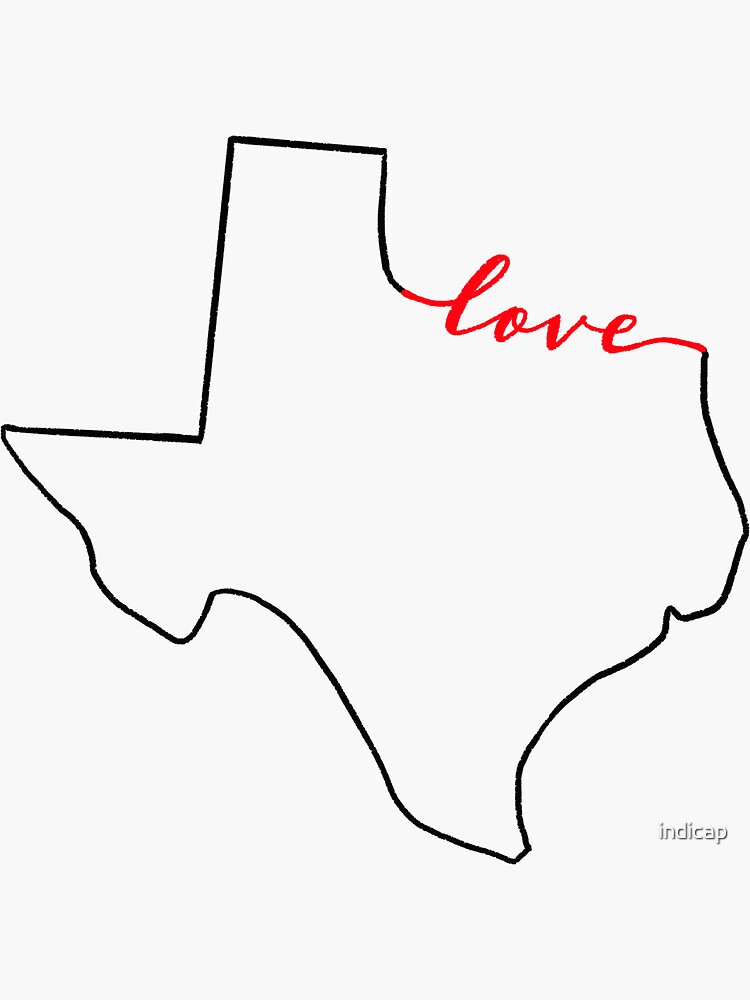 "Texas Love" Sticker for Sale by indicap | Redbubble