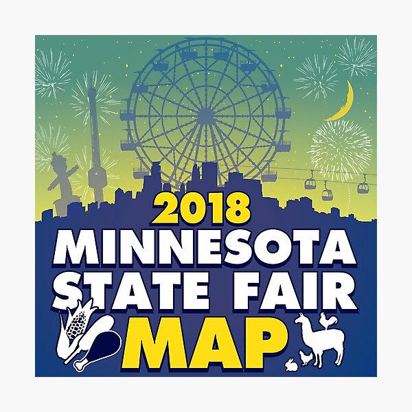 "Minnesota State Fair Map 2018" Photographic Print by geopoi | Redbubble