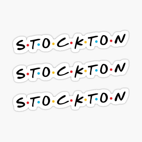 "Stockton" Sticker for Sale by haztx | Redbubble