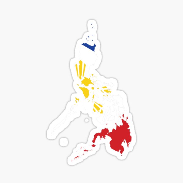 "Philippines Map and Flag" Sticker for Sale by mjdragonfly | Redbubble