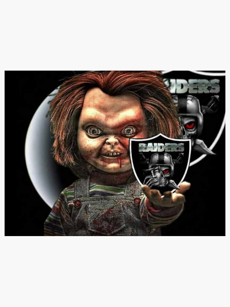 "Chucky Raiders Sticker" Sticker for Sale by Kalieh Valencia | Redbubble