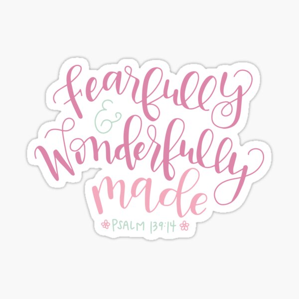 "Psalm 139:14" Sticker by egusdesign | Redbubble