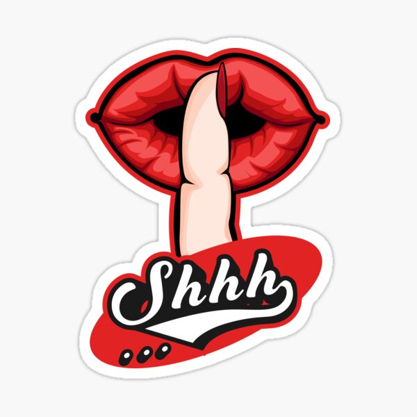 "Shhh....Sexy finger and lips design" Sticker for Sale by Logic72 ...