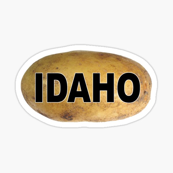 "Idaho Potato " Sticker for Sale by BankrobberGus | Redbubble