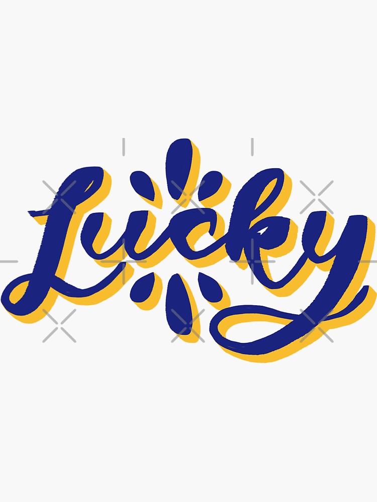 "Lucky - Luck 3D Calligraphy Lettering" Sticker for Sale by rchlbrnd ...