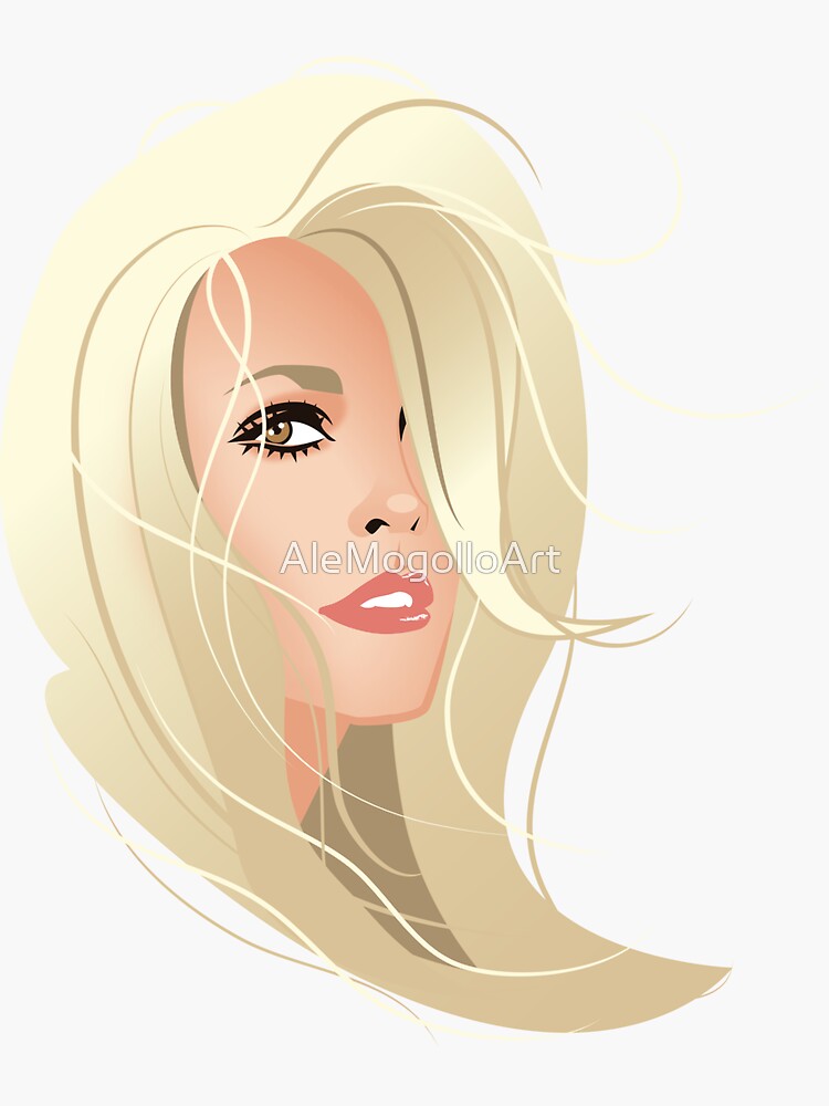 "Sharon" Sticker for Sale by AleMogolloArt | Redbubble