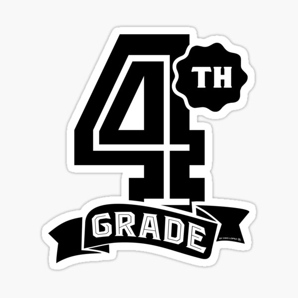 "4th Grade" Sticker for Sale by cidolopez | Redbubble
