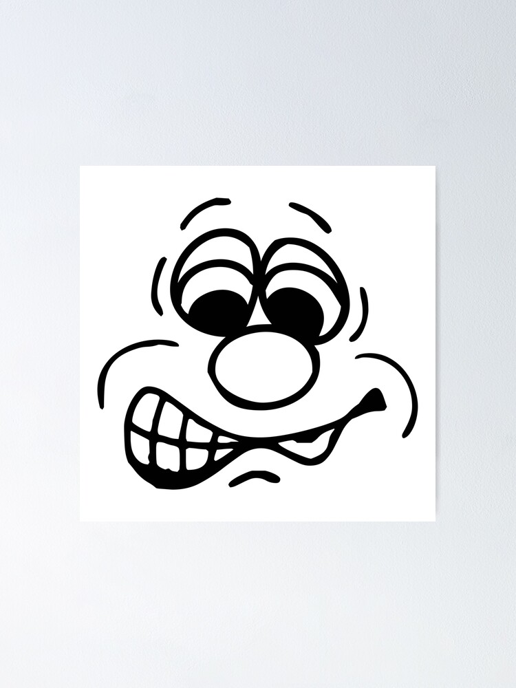 Póster «Cara incómoda (smiley / emoji)» de aussieforgood | Redbubble