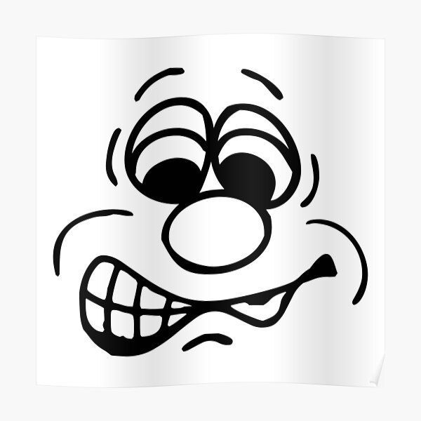 Póster «Cara incómoda (smiley / emoji)» de aussieforgood | Redbubble