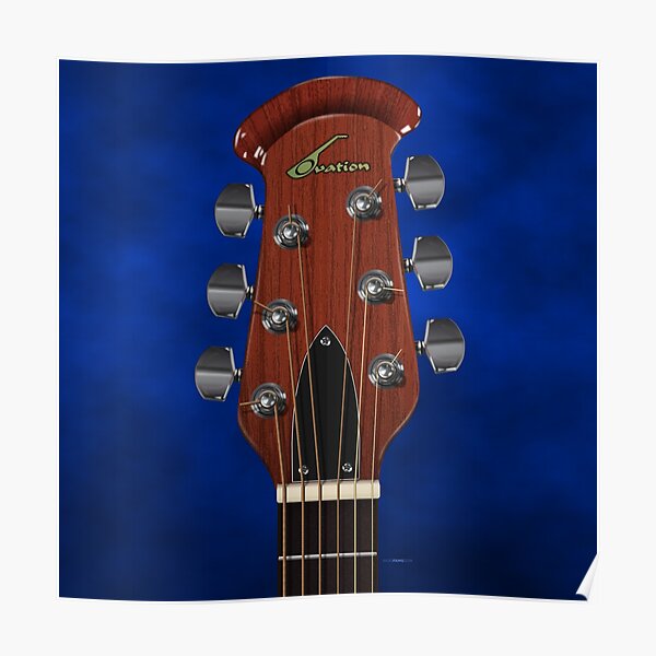 "GUITAR HEADSTOCK ART - OVATION" Poster by WOOFANG | Redbubble