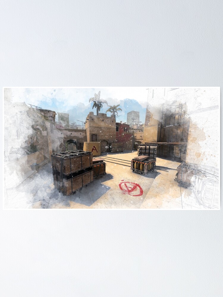 "Mirage CSGO Poster in Watercolour Poster" Poster for Sale by Naamiko ...