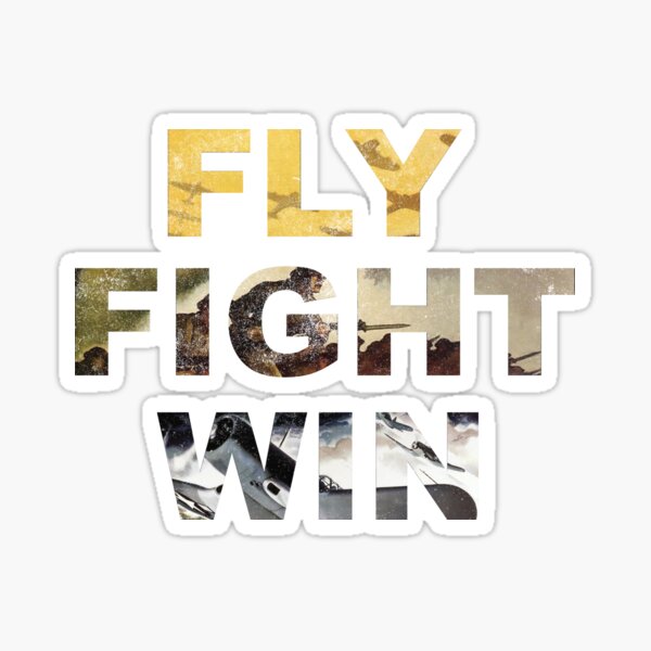 "Fly Fight Win - Vintage Air Force" Sticker for Sale by 461VCC | Redbubble