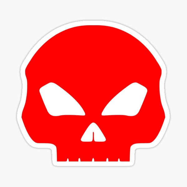 "Red Death Skull" Sticker for Sale by Creepyhollow | Redbubble