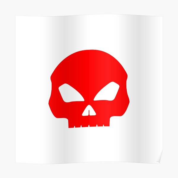 "Red Death Skull" Poster for Sale by Creepyhollow | Redbubble