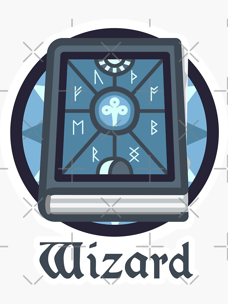 "D&D - Wizard Class Sticker" Sticker by Gartisan | Redbubble