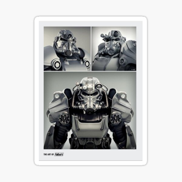 "The Art of Fallout : Power Armour Set Fan Art" Sticker for Sale by ...