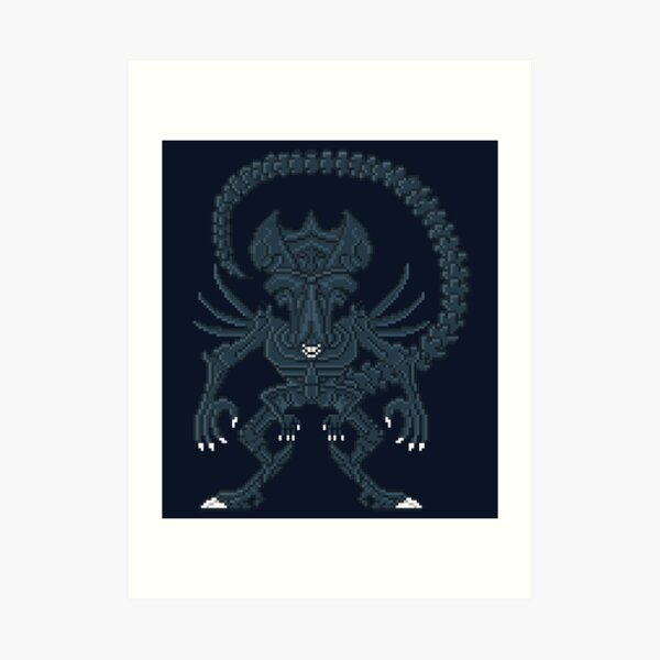 "Xenomorph Queen - Aliens Pixel Art" Art Print by Gwendal | Redbubble