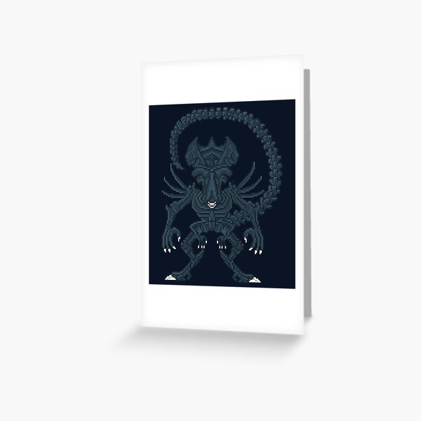 "Xenomorph Queen - Aliens Pixel Art" Greeting Card by Gwendal | Redbubble
