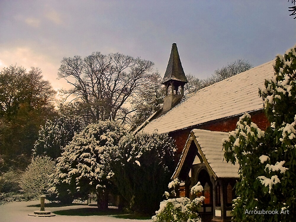 "Winter - Norcliffe Chapel, Styal Village, Cheshire" by Arrowbrook Art ...