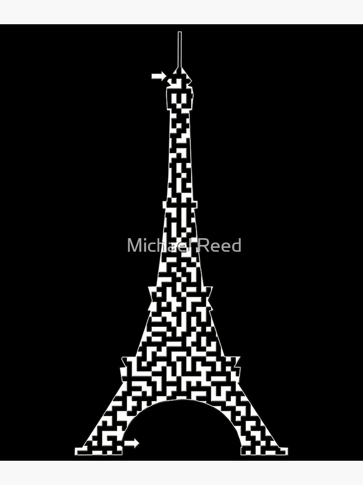 "Eiffel Tower in Paris, France Maze & Labyrinth" Photographic Print by ...