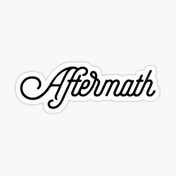 "Aftermath [Fancy Text]" Sticker for Sale by ElderArt | Redbubble