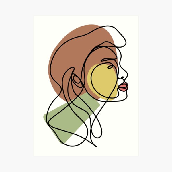 "One Line Drawing - Side Profile " Art Print for Sale by JCArti | Redbubble