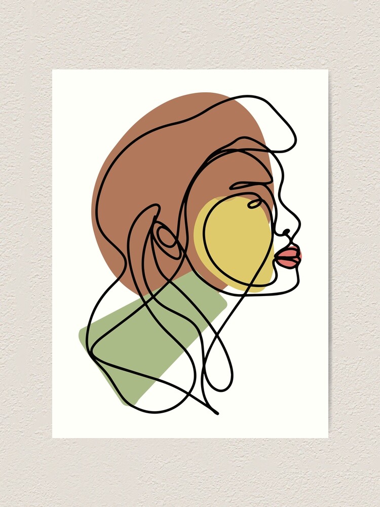 "One Line Drawing - Side Profile " Art Print for Sale by JCArti | Redbubble