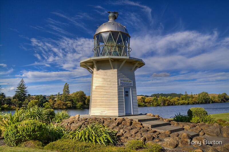 "Old Portland Island Lighthouse, Wairoa" by Tony Burton | Redbubble