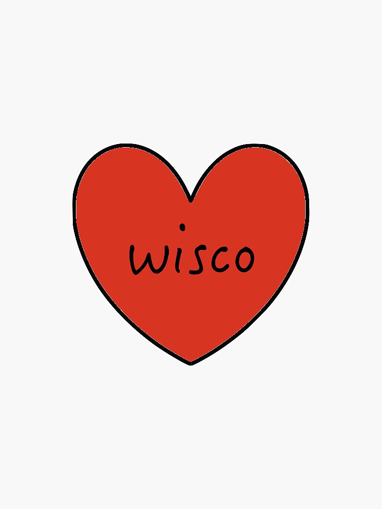 "Wisco" Sticker for Sale by itsRIS | Redbubble