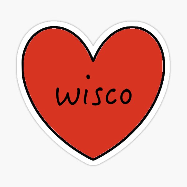 "Wisco" Sticker for Sale by itsRIS | Redbubble