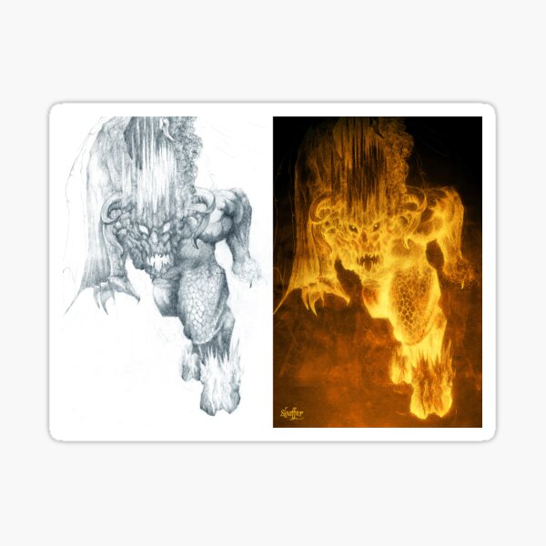 "Balrog of Morgoth Progression" Sticker for Sale by curtsh | Redbubble