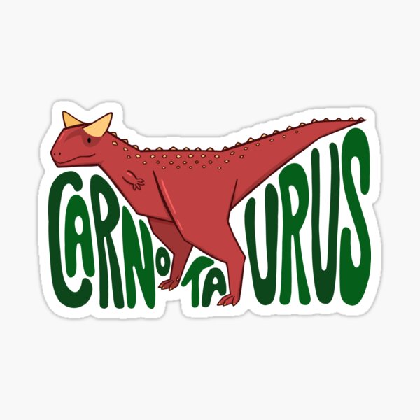 "Carnotaurus " Sticker for Sale by Macbendigo | Redbubble