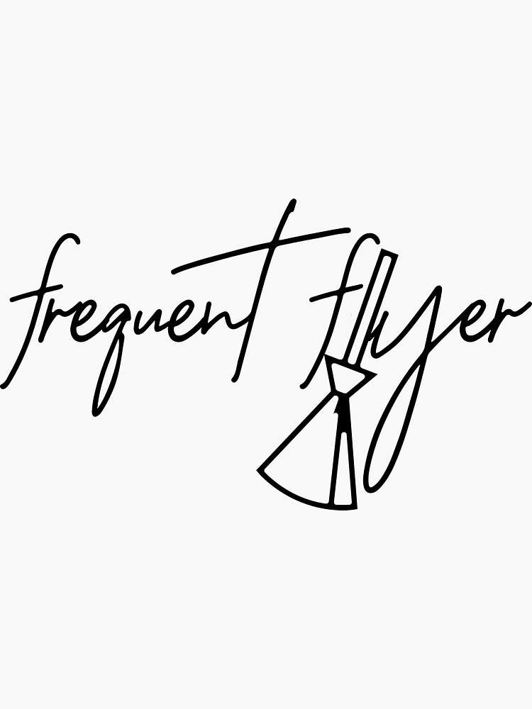 "Frequent Flyer" Sticker by Goldenhive | Redbubble