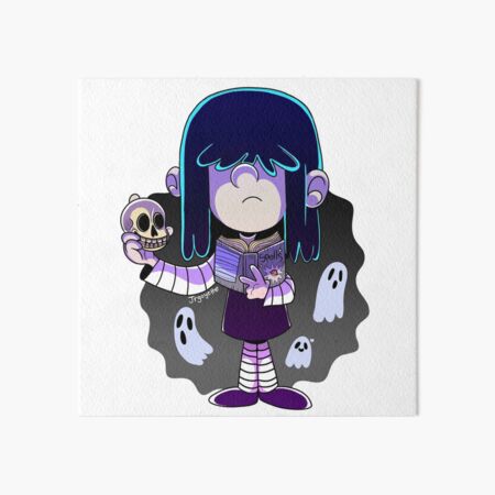 "The Loud House Lucy Loud with Spell book and Skull" Art Board Print by ...