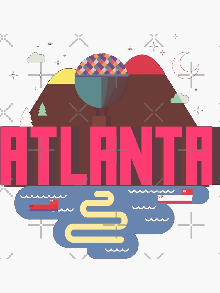 "Atlanta" Sticker for Sale by Chuft | Redbubble