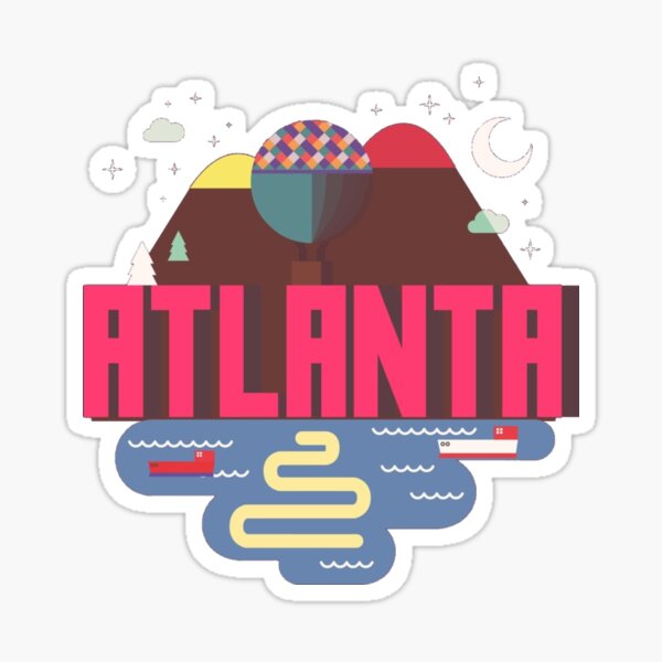 "Atlanta" Sticker for Sale by Chuft | Redbubble
