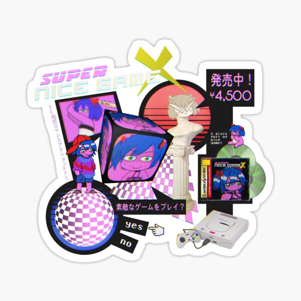 Super Nice Game X】 ~ Vaporwave Bury Pink" Sticker for Sale by ...