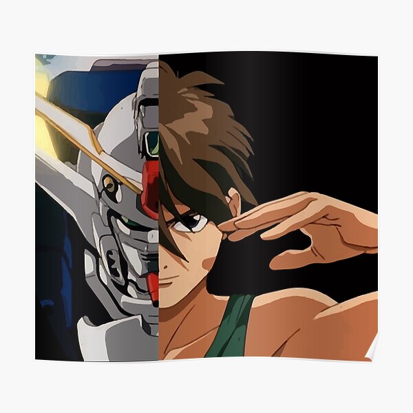 "Wing Gundam and Heero" Poster by lman32 | Redbubble