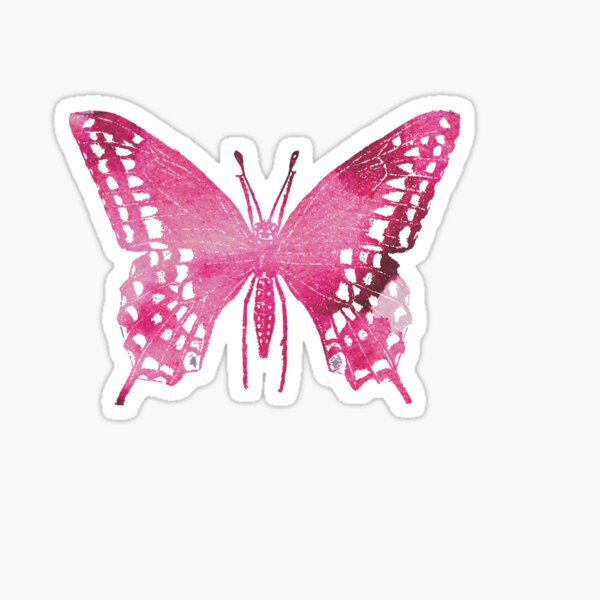 "Pink Butterfly" Sticker for Sale by PinkFiend | Redbubble