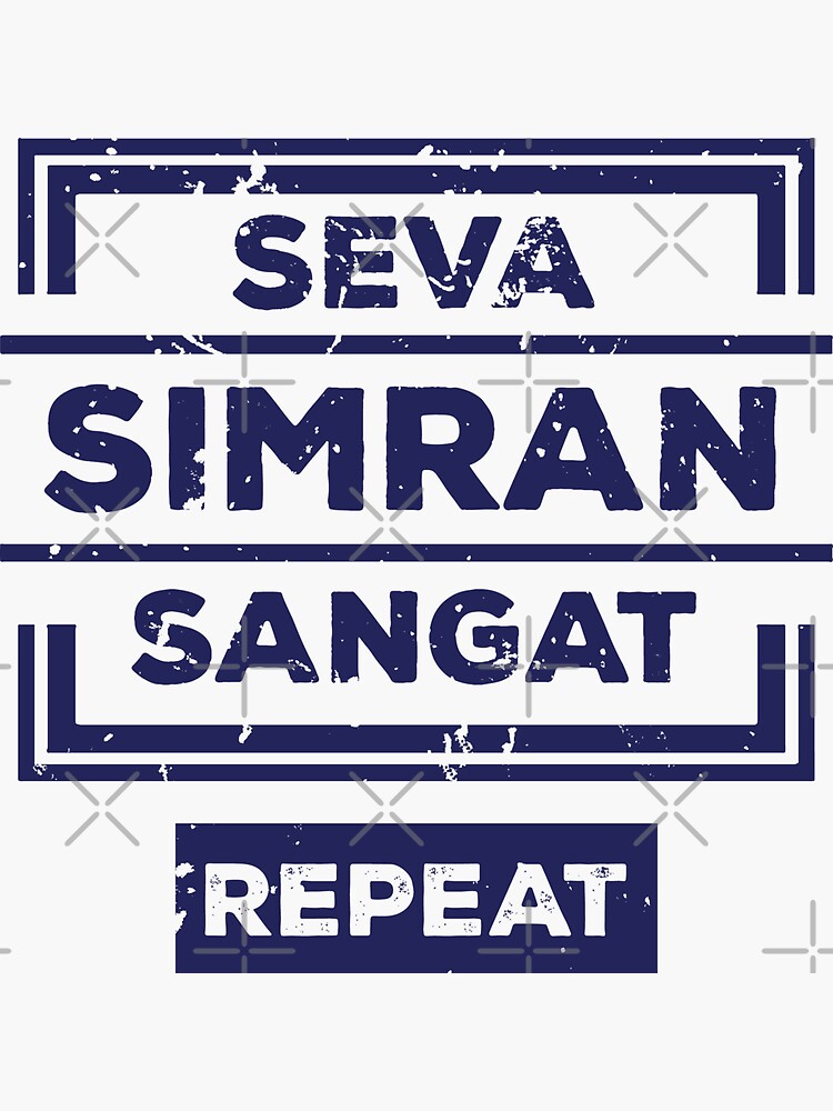 "Seva Simran Sangat Repeat" Sticker for Sale by inkstyl | Redbubble