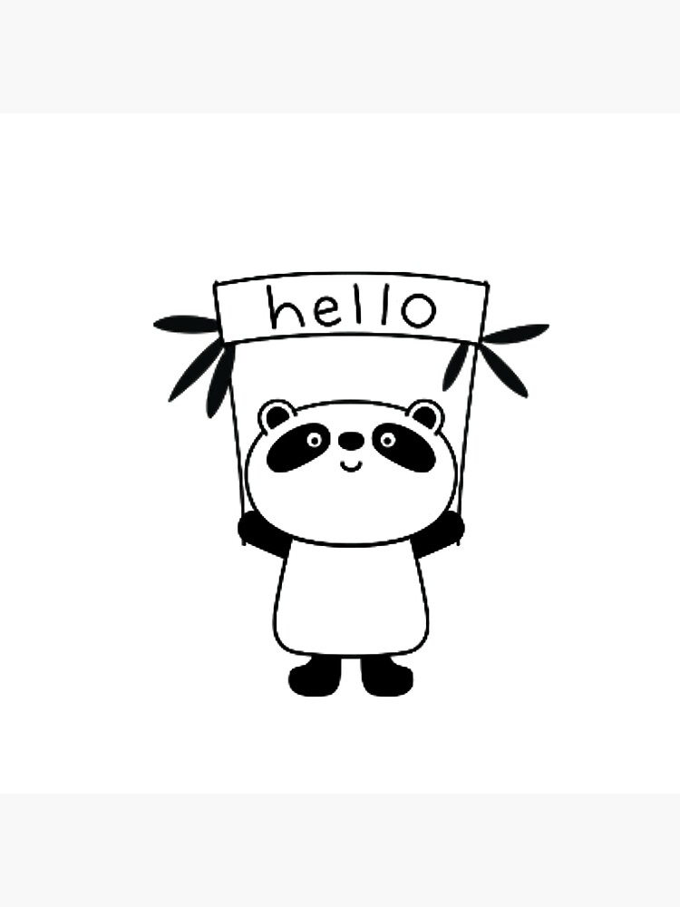 "Hello Panda" Sticker by DigitalStudio | Redbubble